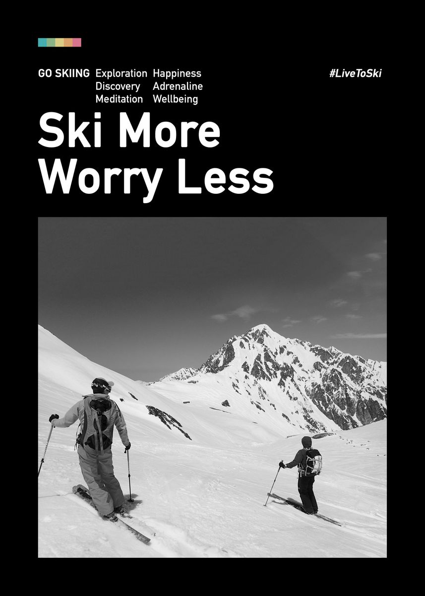 'Skimoreworryless' Poster, picture, metal print, paint by Sierra Sarah ...