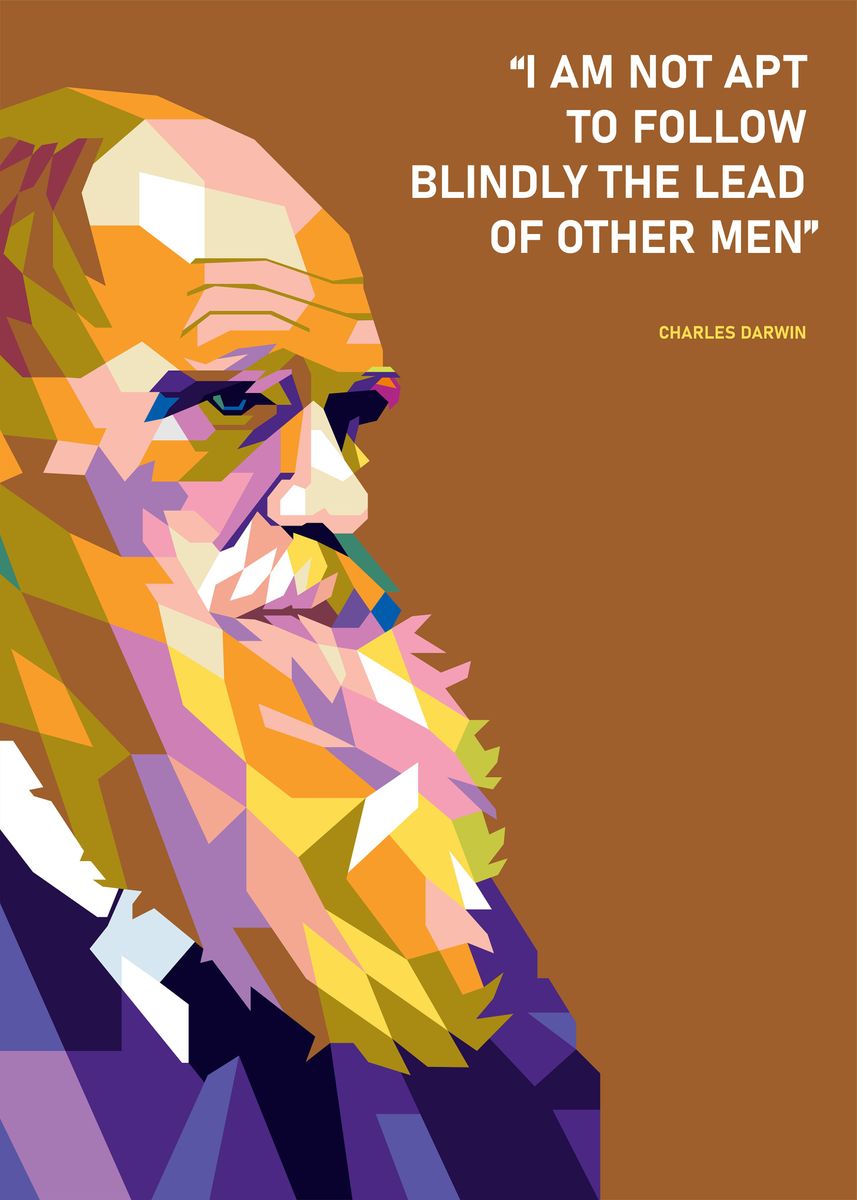 'Charles Darwin Quotes' Poster, picture, metal print, paint by Erick ...