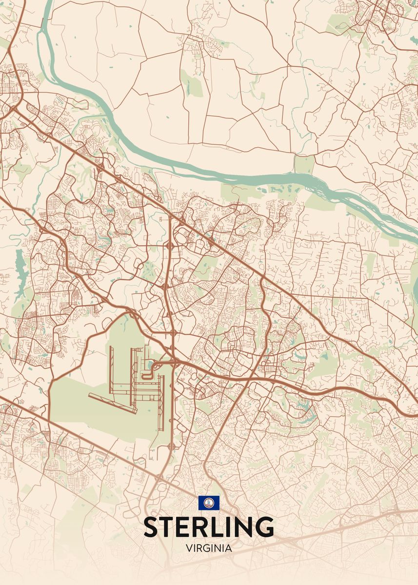 'Sterling VA' Poster, picture, metal print, paint by IMR Designs | Displate