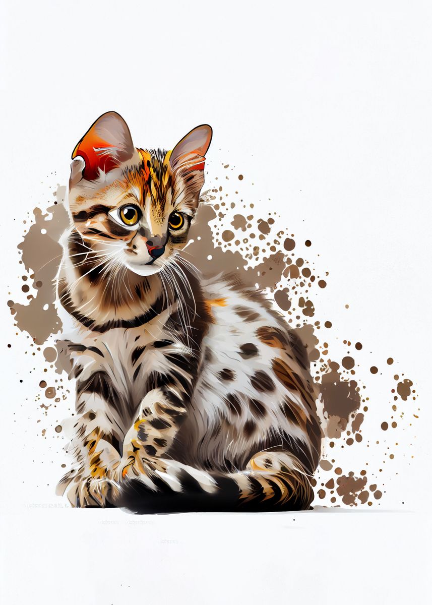 'Bengal' Poster, picture, metal print, paint by 24Pixel | Displate