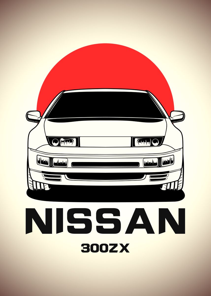 '300ZX Nissan' Poster, picture, metal print, paint by Faissal Thomas ...