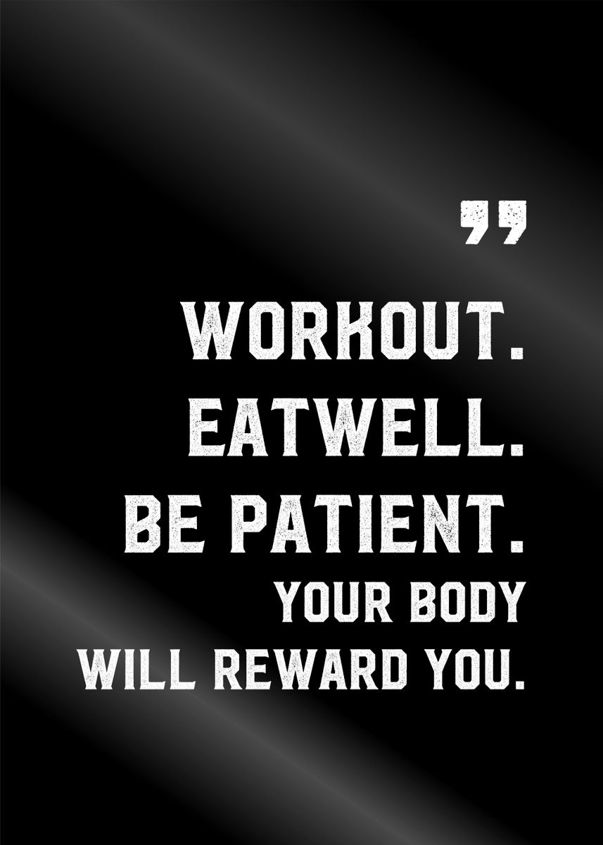 'gym fitness workout quotes' Poster, picture, metal print, paint by The ...