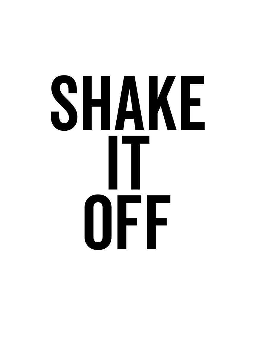 'Shake It Off' Poster, picture, metal print, paint by Francois ...
