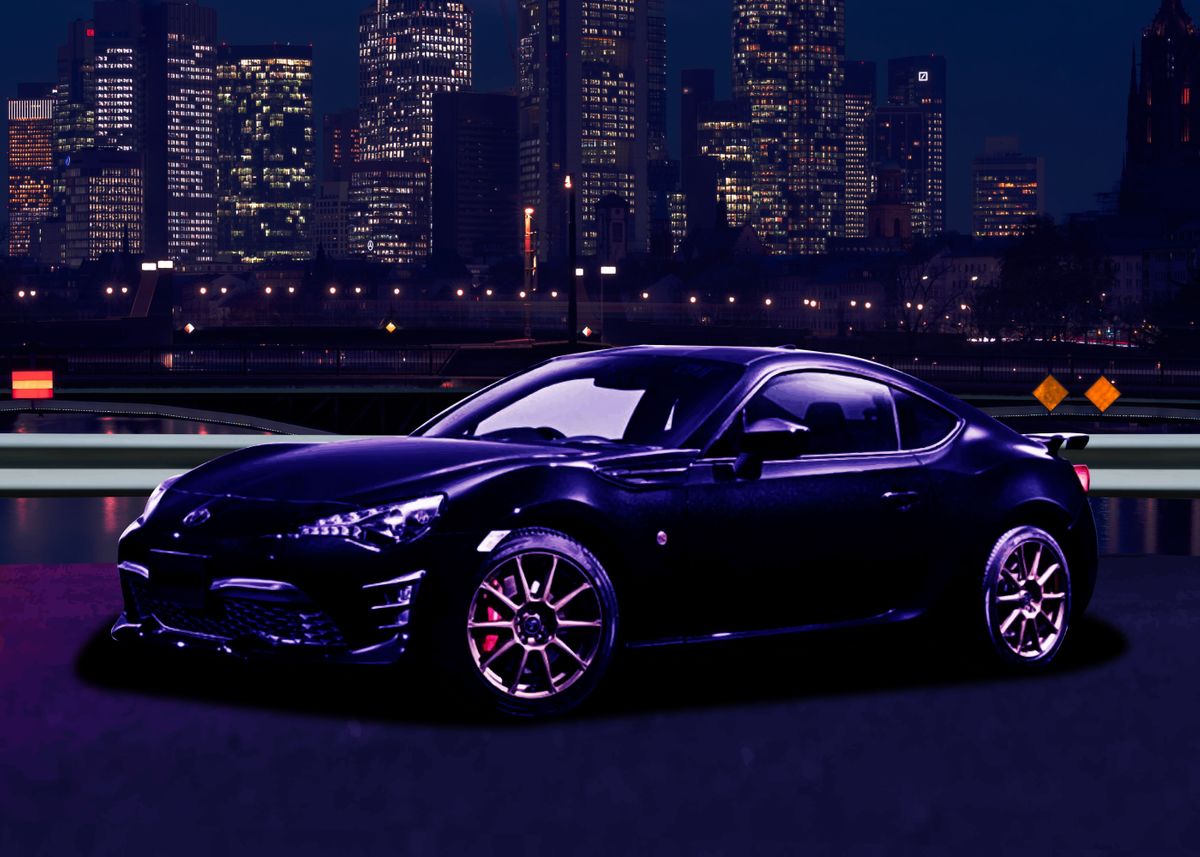 'Synthwave super car' Poster by chrisnu | Displate