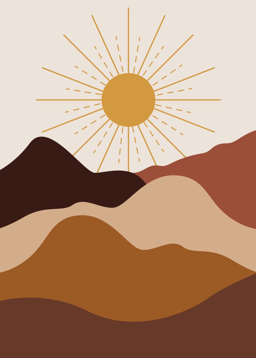 'Abstract Landscape v12' Poster, picture, metal print, paint by crbn ...