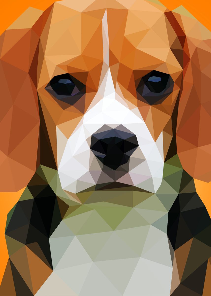 'Beagle' Poster, picture, metal print, paint by Dare Neil | Displate
