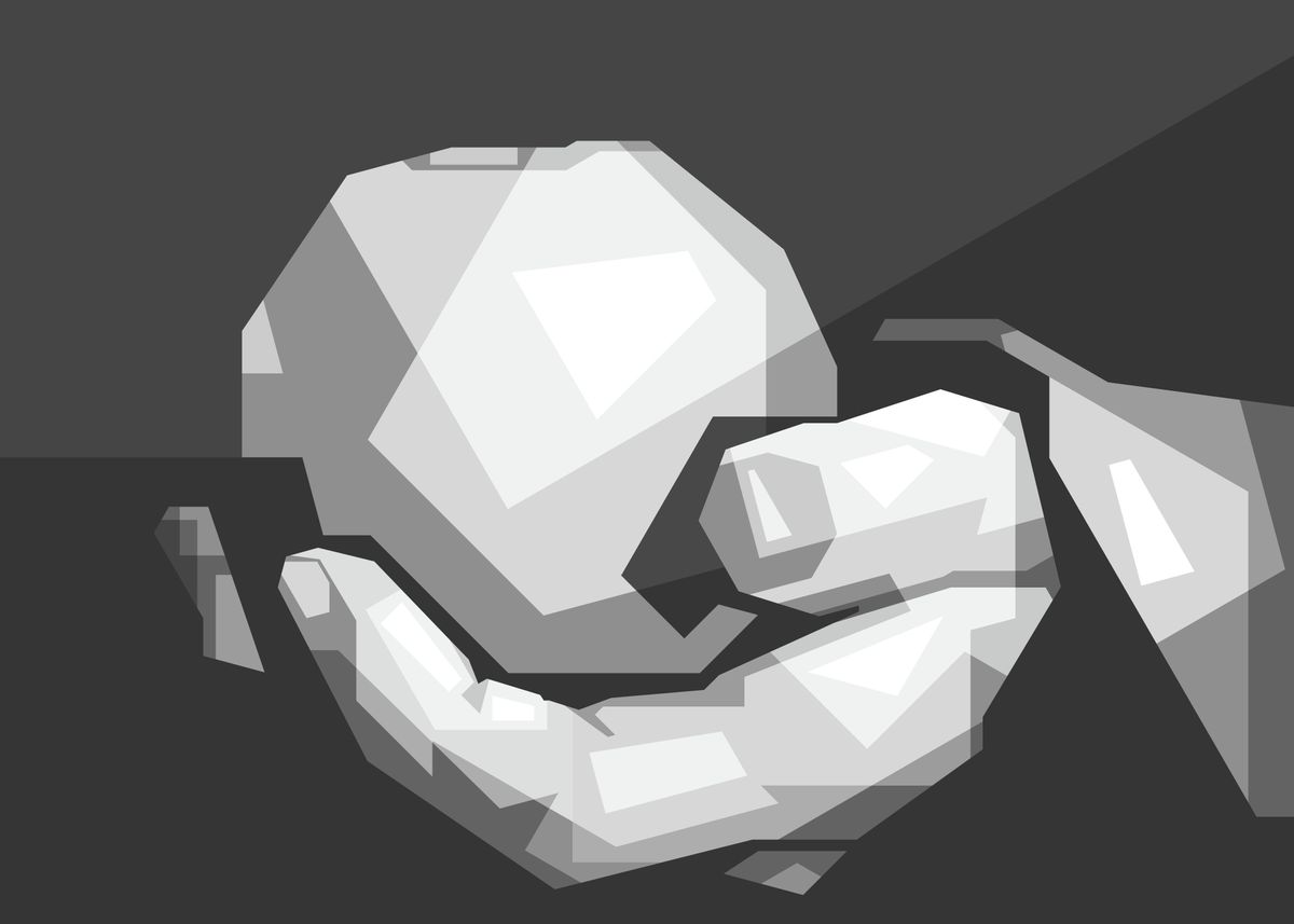 'Holding Apple Grayscale' Poster by Rizky Dwi | Displate