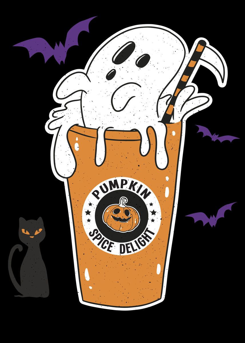 'Halloween Pumpkin Spice ' Poster, picture, metal print, paint by Chris ...