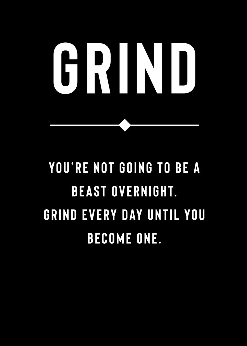 'GRIND' Poster, picture, metal print, paint by Reality Art | Displate
