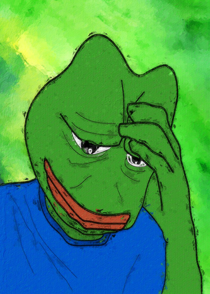 'Pepe the Frog' Poster, picture, metal print, paint by Meme Daily ...