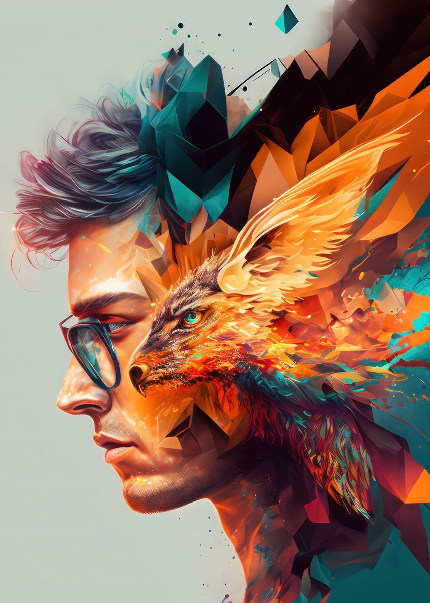 'Eternal Flame The Profile' Poster, picture, metal print, paint by ...