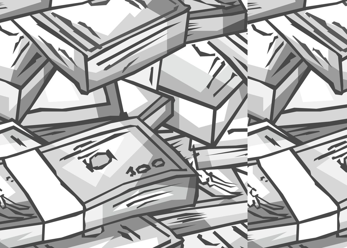 'Gray Money Landscape Art' Poster by Rizky Dwi | Displate