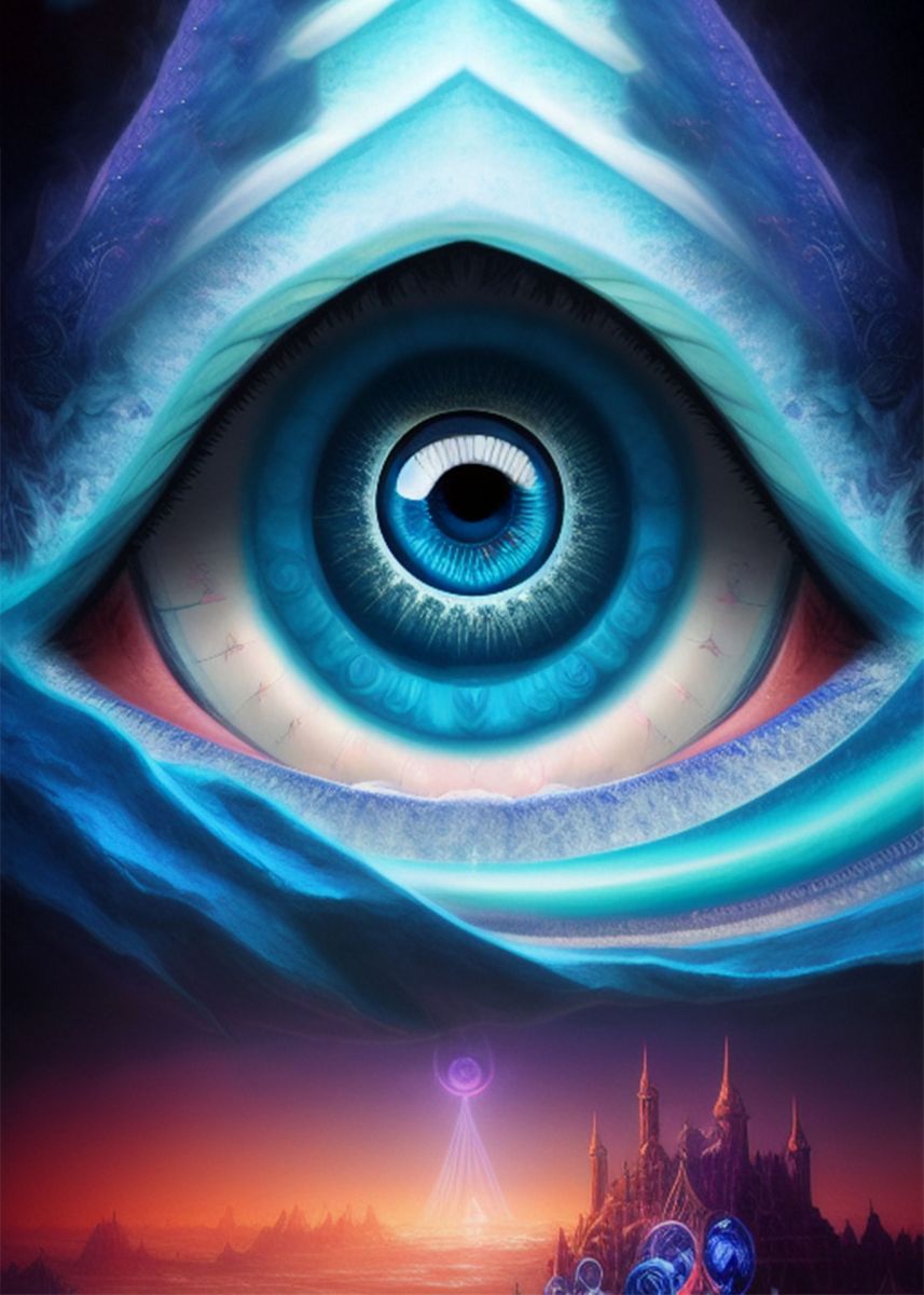 'Third eye opening' Poster, picture, metal print, paint by Julia Rudens ...