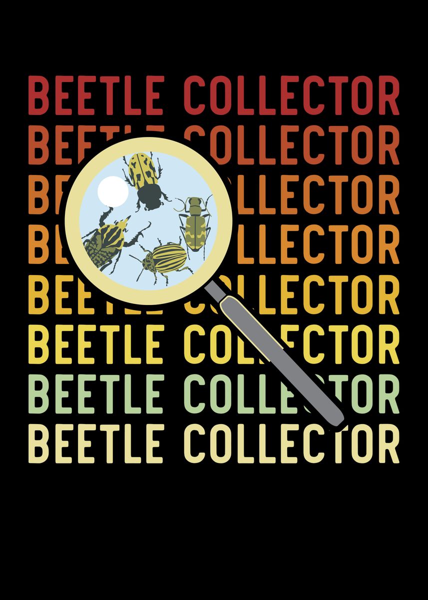 'Beetle Collector' Poster, picture, metal print, paint by NAO | Displate