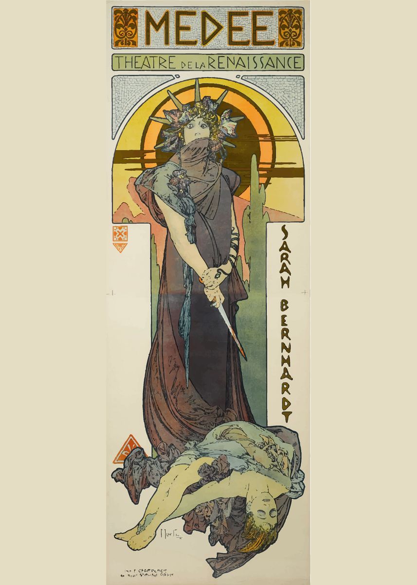 'Alphonse Mucha' Poster, picture, metal print, paint by ArtGallery ...