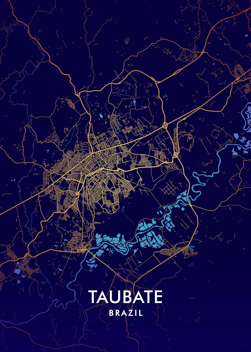 'Taubate' Poster, picture, metal print, paint by Miracle Studio | Displate
