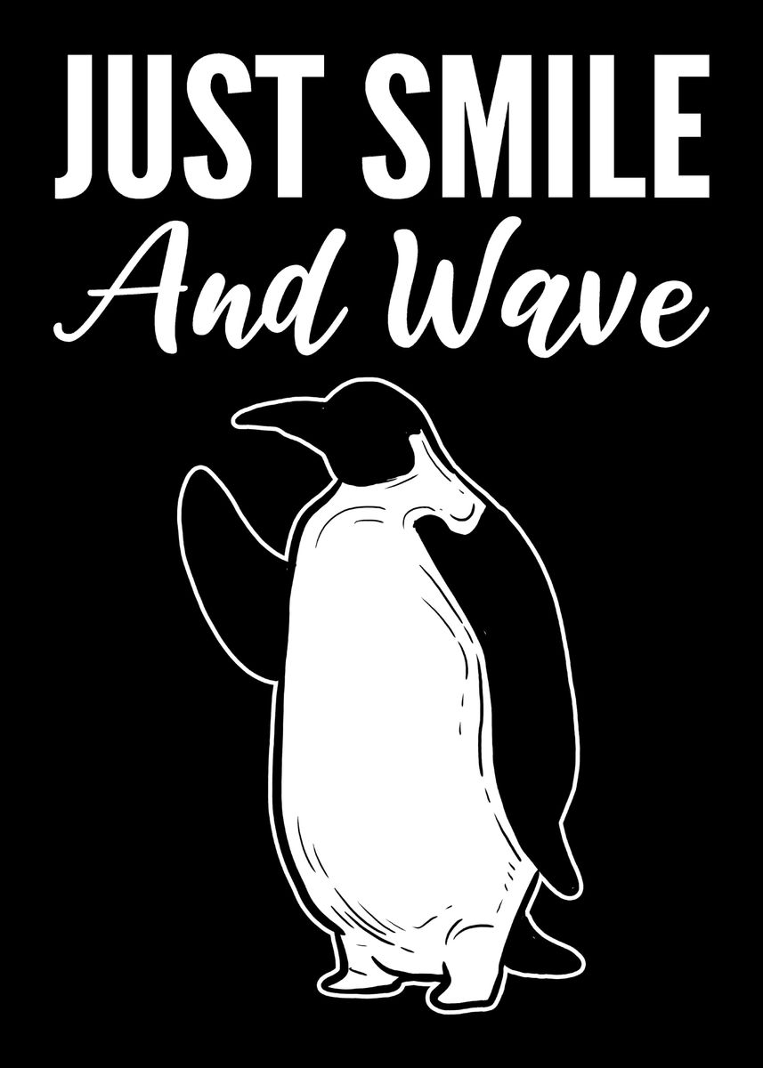 'Smile and Wave Friendly Pe' Poster, picture, metal print, paint by ...