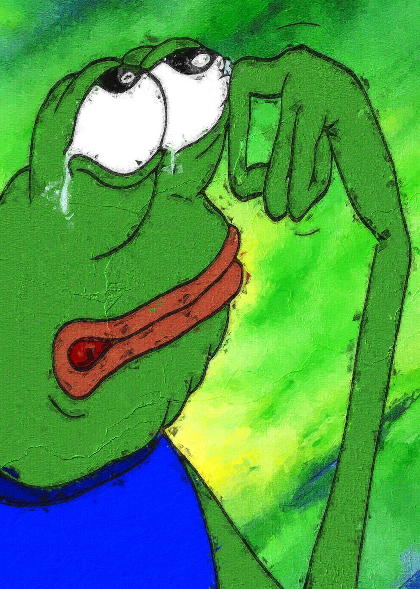 'Pepe the Frog' Poster, picture, metal print, paint by Meme Daily | Displate