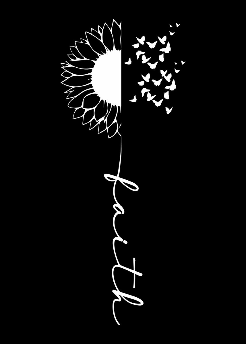 'Faith Flower' Poster, picture, metal print, paint by crbn design ...