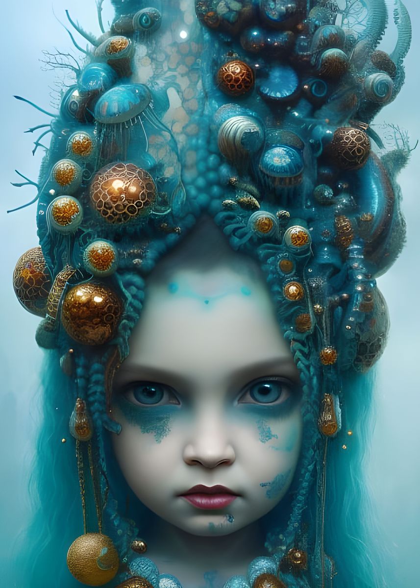 'Aliens child' Poster, picture, metal print, paint by Jain McKay | Displate