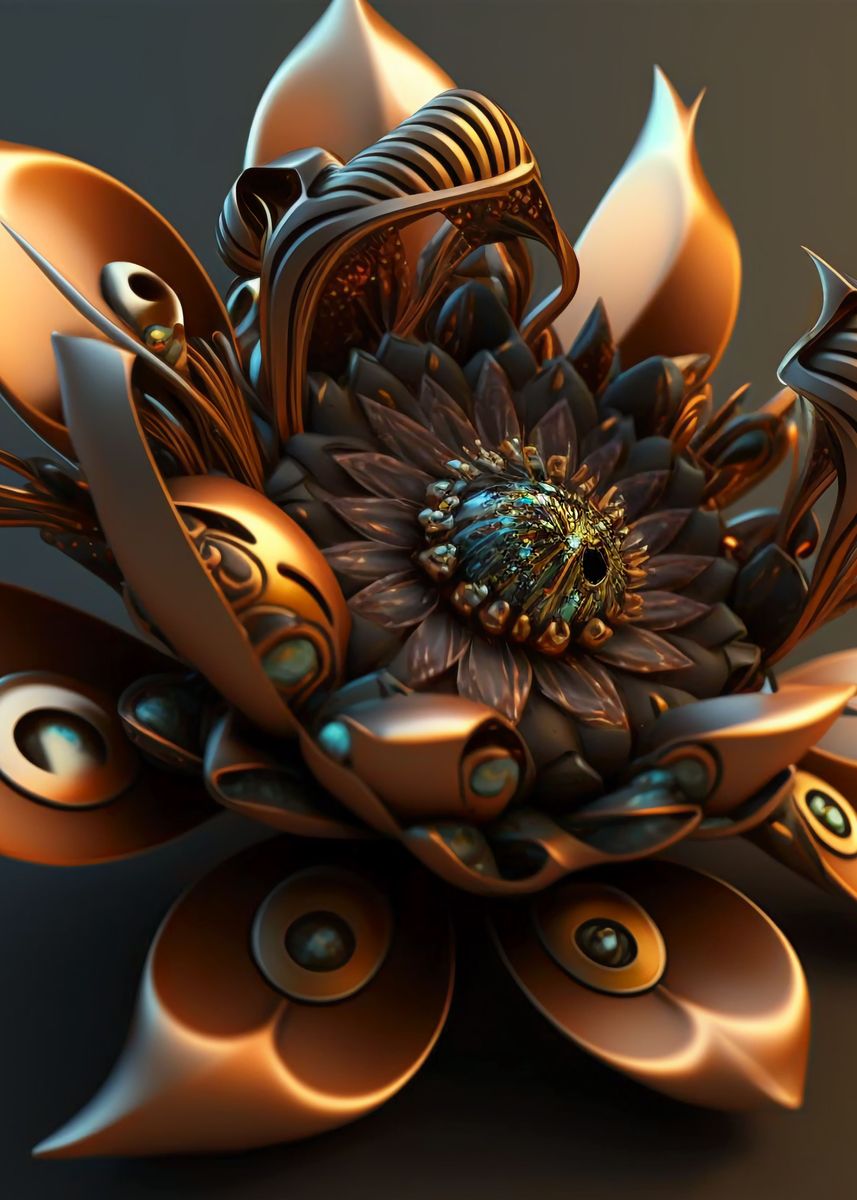 'Alien flower' Poster, picture, metal print, paint by Oleksandr Kovalov ...