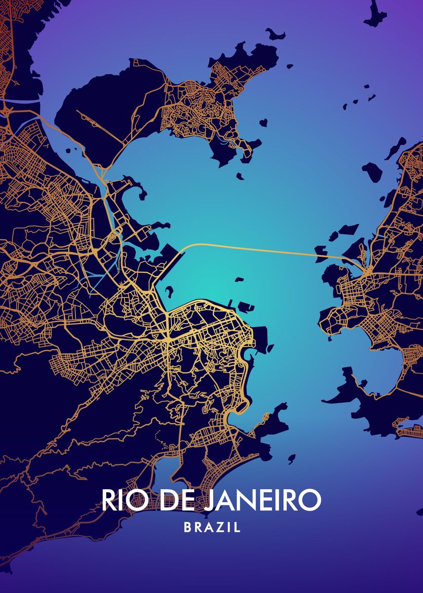 'Rio de Janeiro' Poster by Miracle Studio | Displate