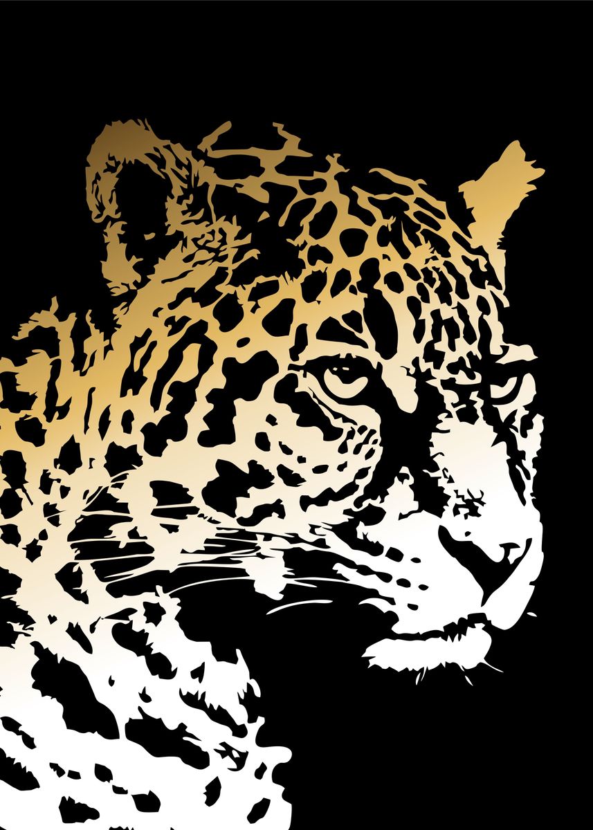 'leopard' Poster, picture, metal print, paint by Modrx Style | Displate