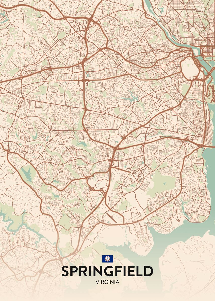 'Springfield VA' Poster by IMR Designs | Displate