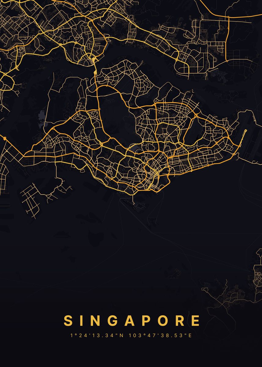 'Singapore' Poster, picture, metal print, paint by Kemi | Displate