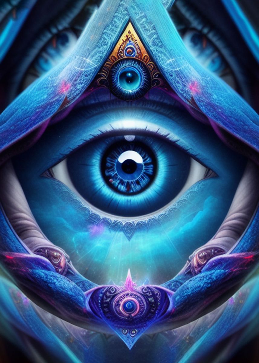 'Third eye opening 2' Poster, picture, metal print, paint by Julia ...