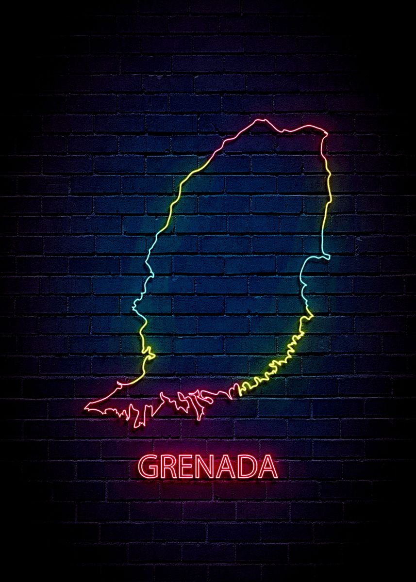 'GRENADA' Poster, picture, metal print, paint by ke ke | Displate