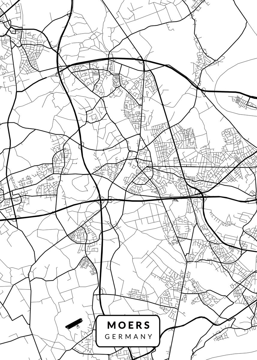 'Moers Light Map' Poster, picture, metal print, paint by Raka ...