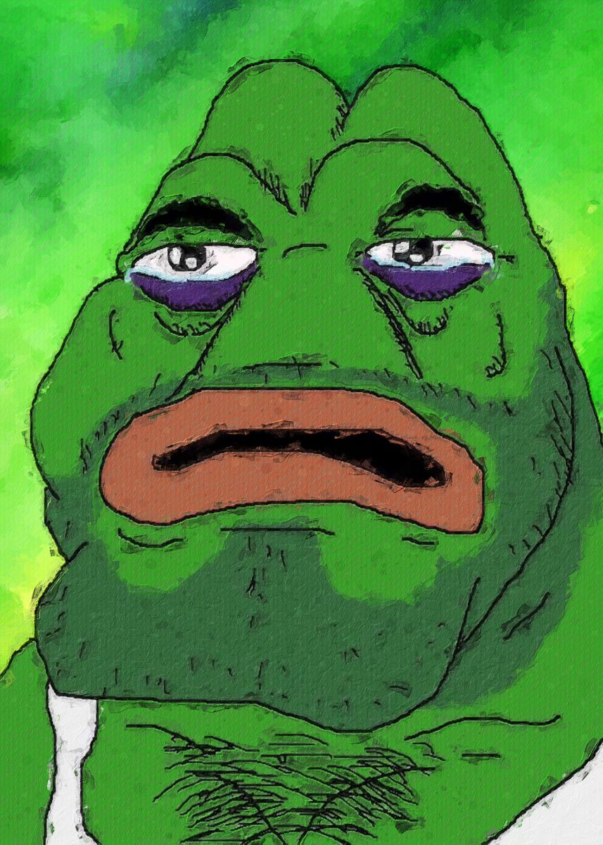 'Pepe the Frog' Poster, picture, metal print, paint by Meme Daily ...