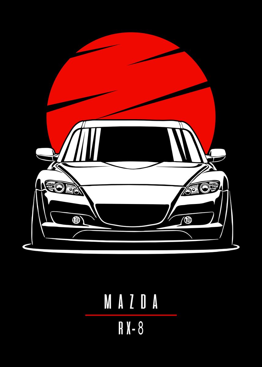 'Mazda Rotary RX8 ' Poster, picture, metal print, paint by Faissal ...