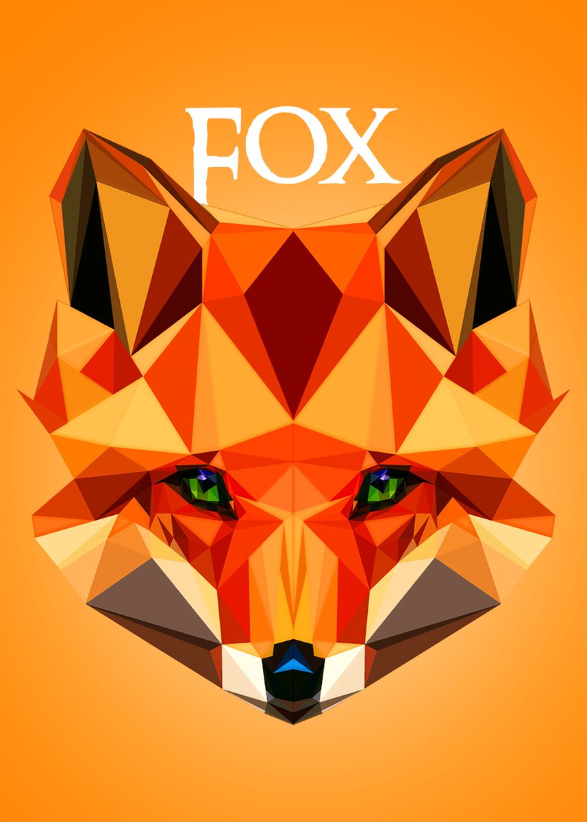 'Fox' Poster, picture, metal print, paint by Dare Neil | Displate