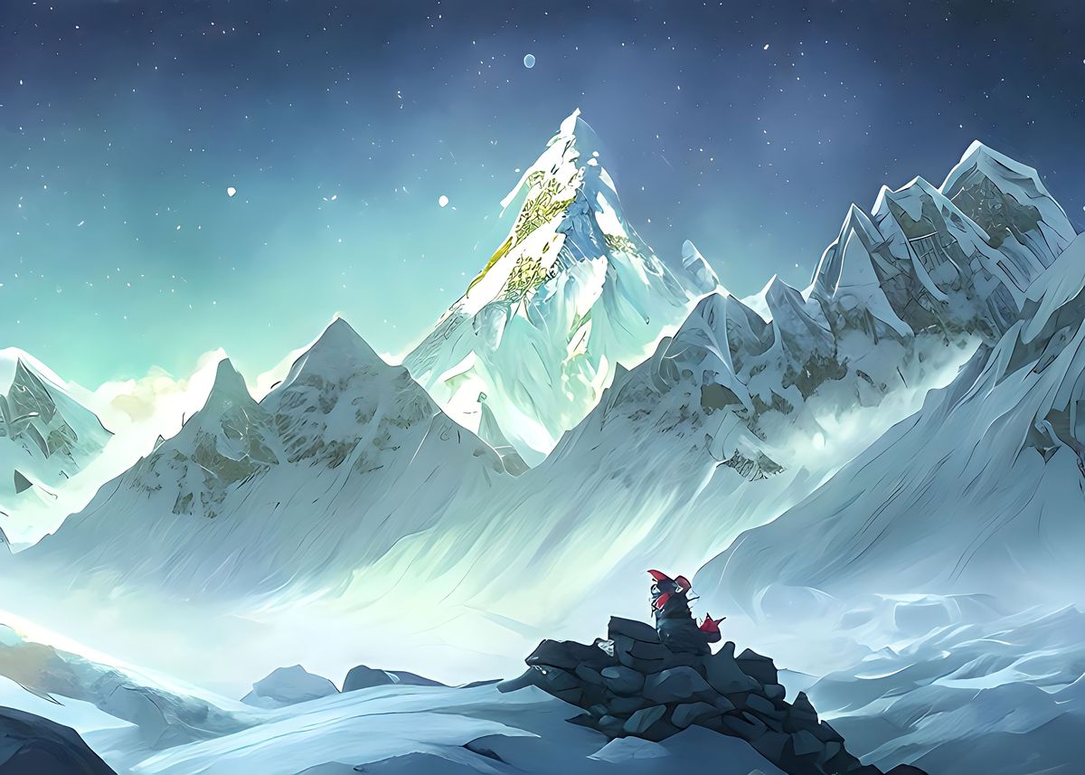 'Everest DIgital Paintings' Poster by Alex Bayu | Displate
