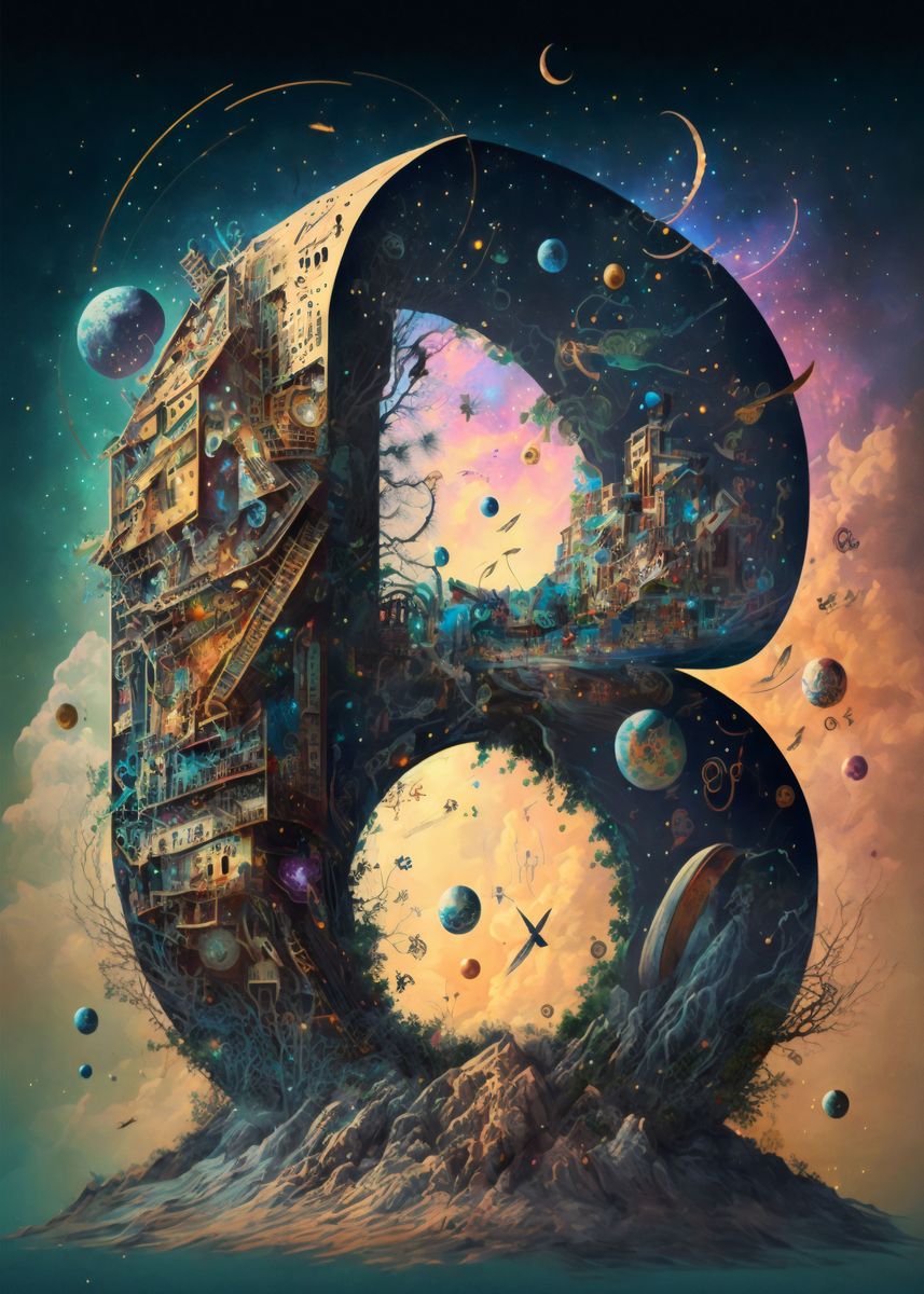 'Power of mathematics ' Poster, picture, metal print, paint by Spake ...