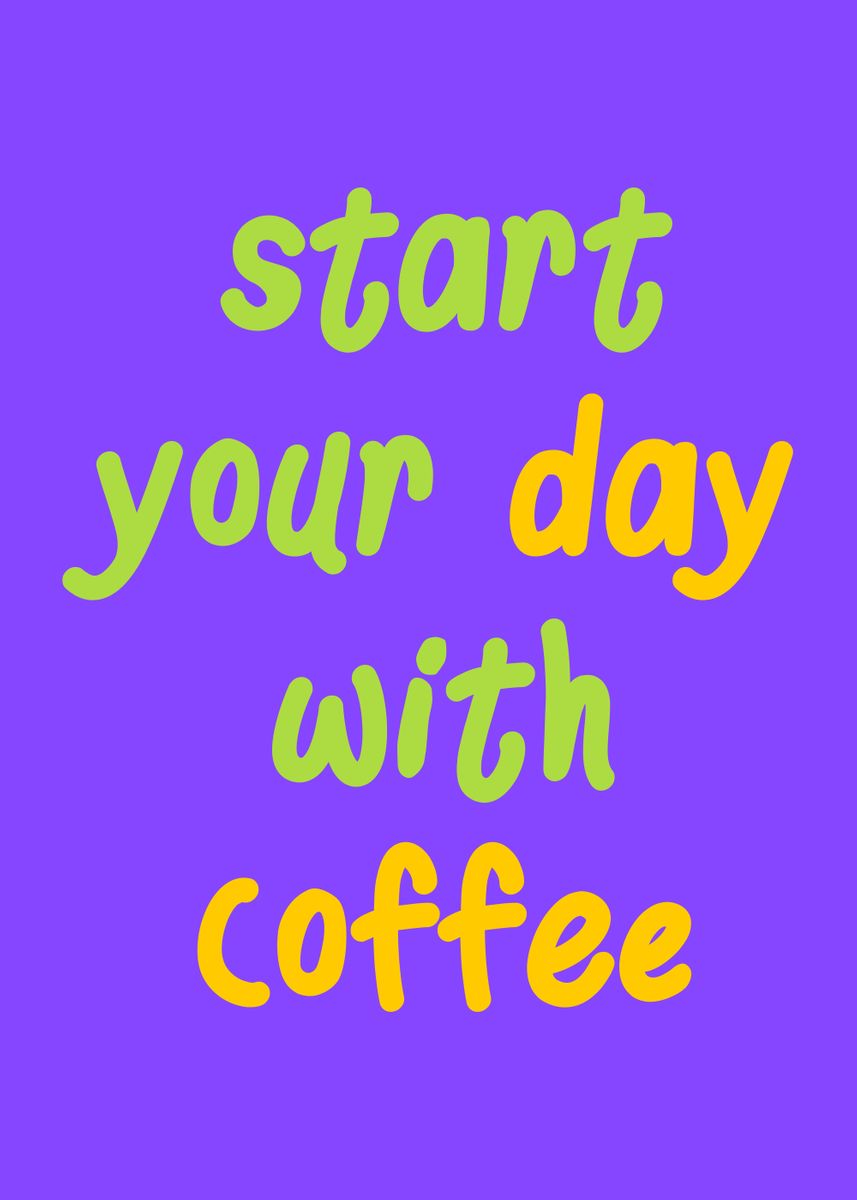 'Cafe Quote' Poster, picture, metal print, paint by Jon Polly | Displate