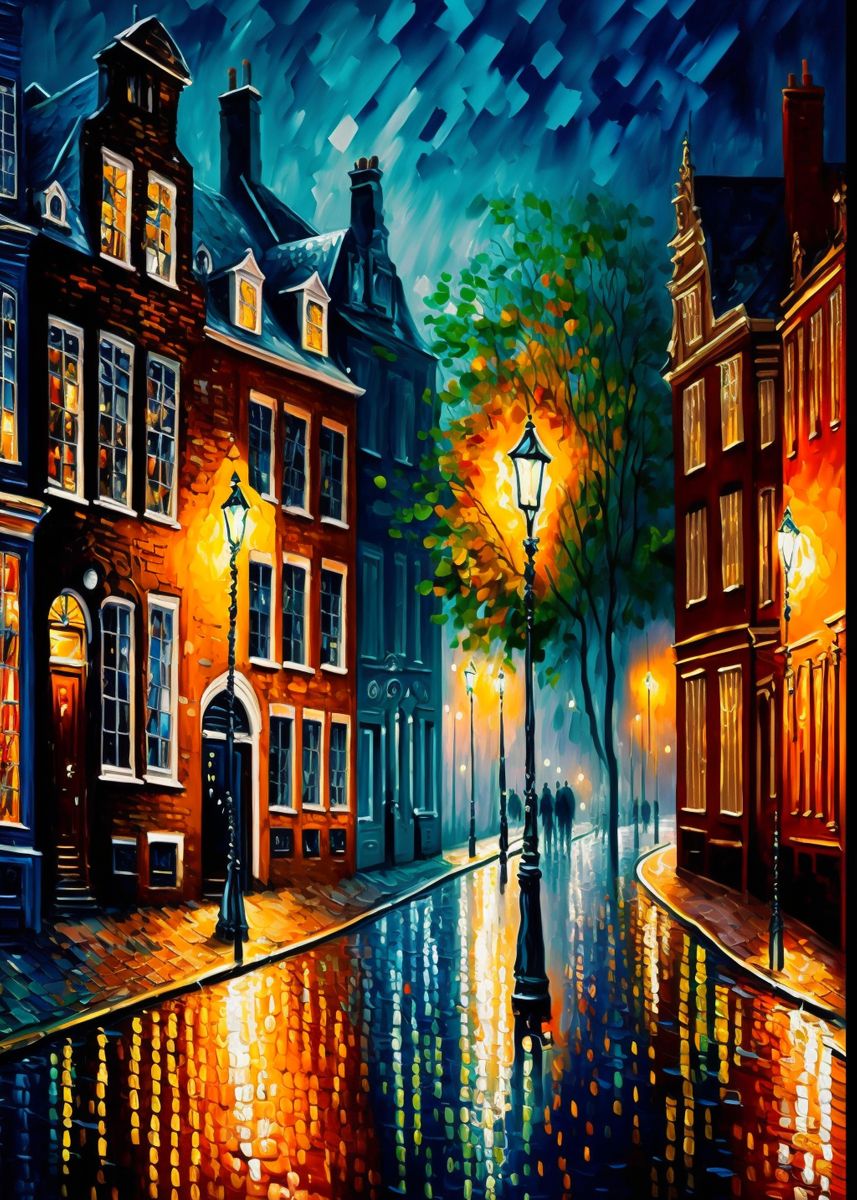 'Amsterdam in Color' Poster, picture, metal print, paint by Anxhela ...