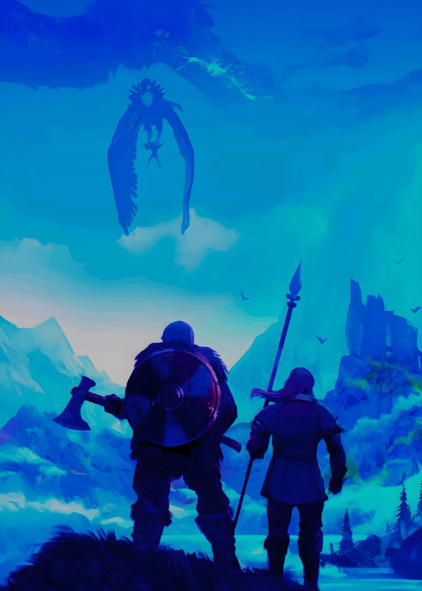 'adventure game valheim' Poster, picture, metal print, paint by Lei ...