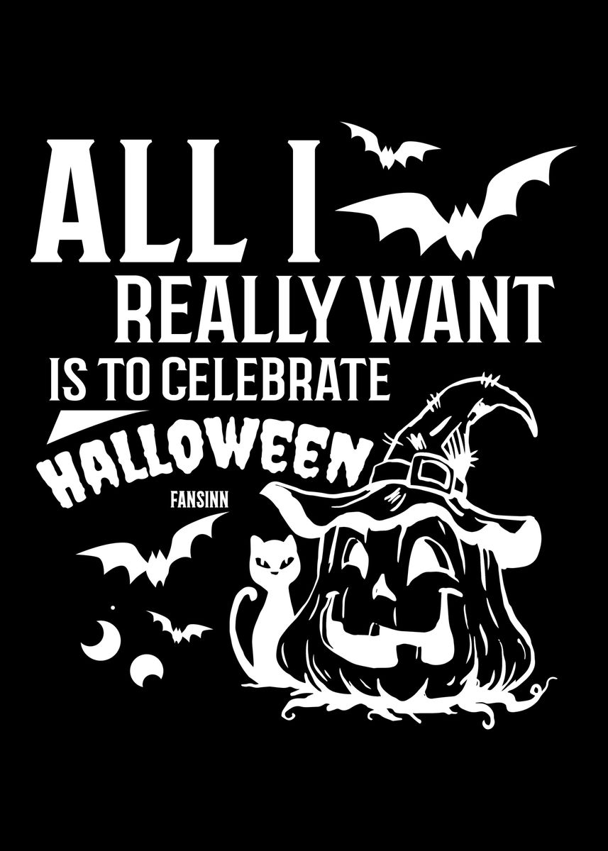 'Halloween witch pumpkin gi' Poster, picture, metal print, paint by ...