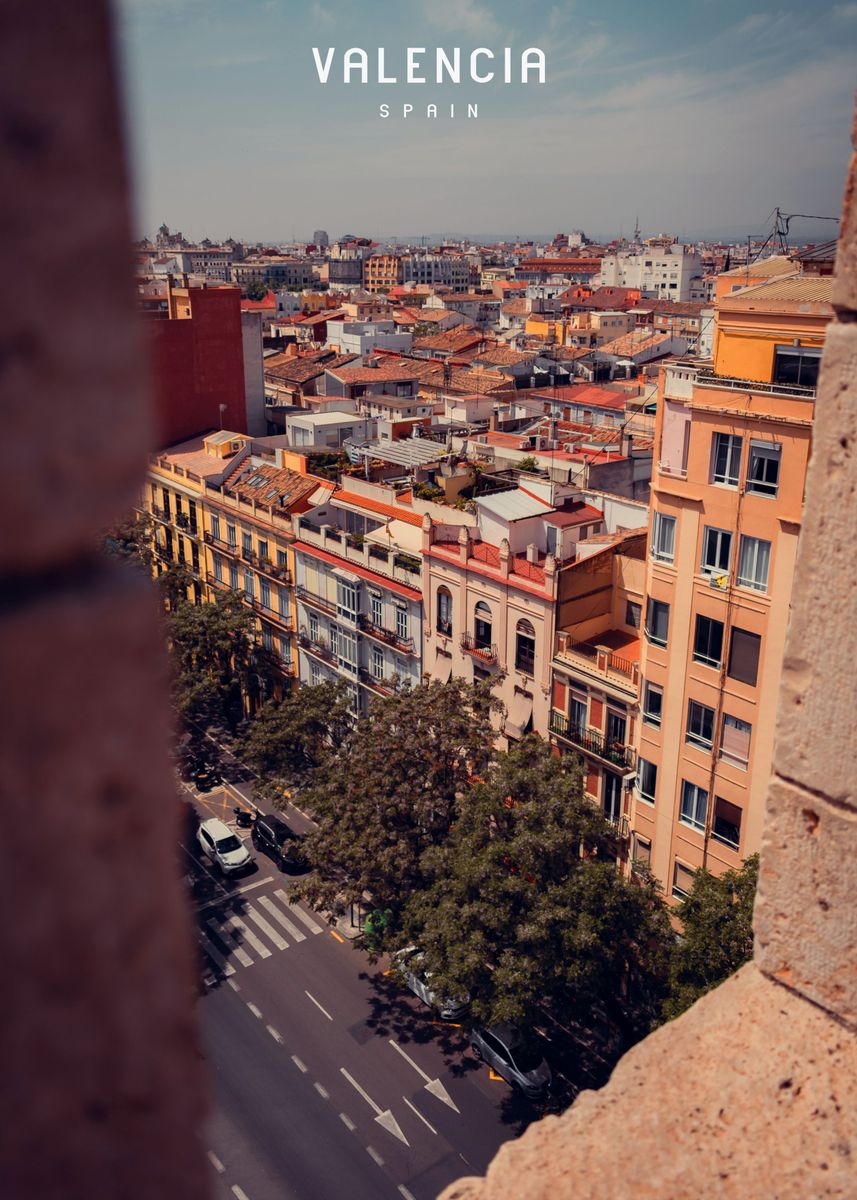 'Valencia ' Poster, picture, metal print, paint by Famous City | Displate