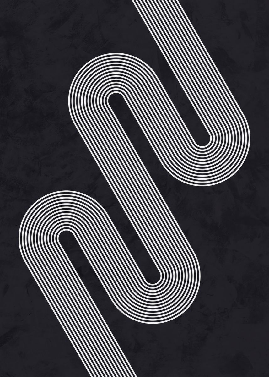 'GEOMETRIC LINES 95B2' Poster, picture, metal print, paint by ...