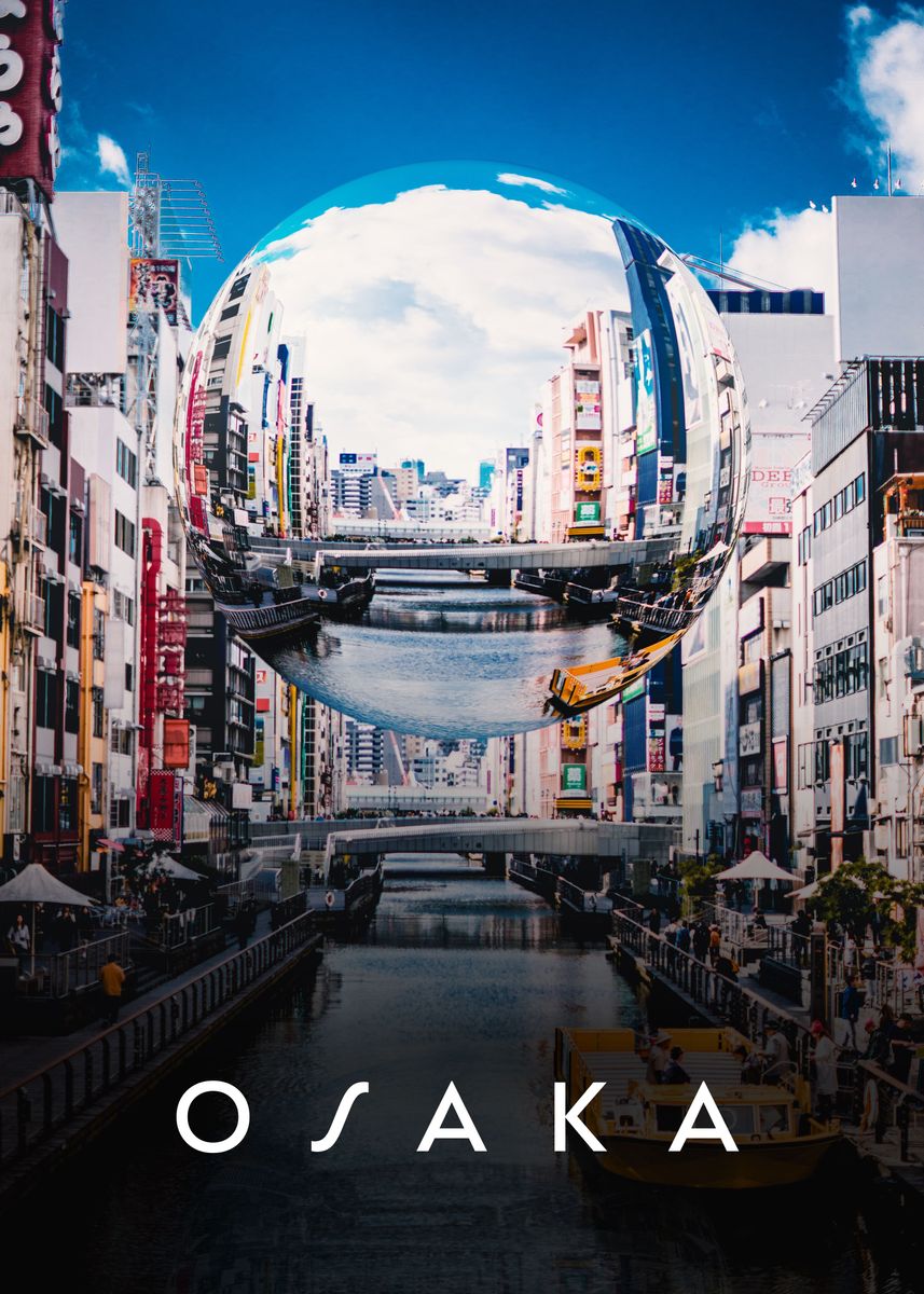 'Osaka Japan Abstract' Poster, picture, metal print, paint by KingTail ...