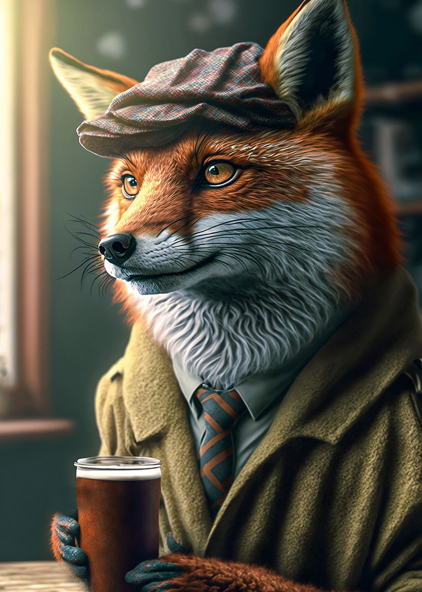 'Urban Fox' Poster, picture, metal print, paint by Michael Mattler ...