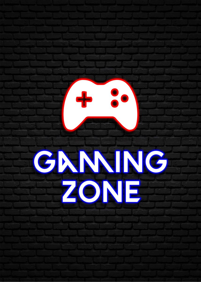 'gaming zone' Poster, picture, metal print, paint by Exclusive posters ...