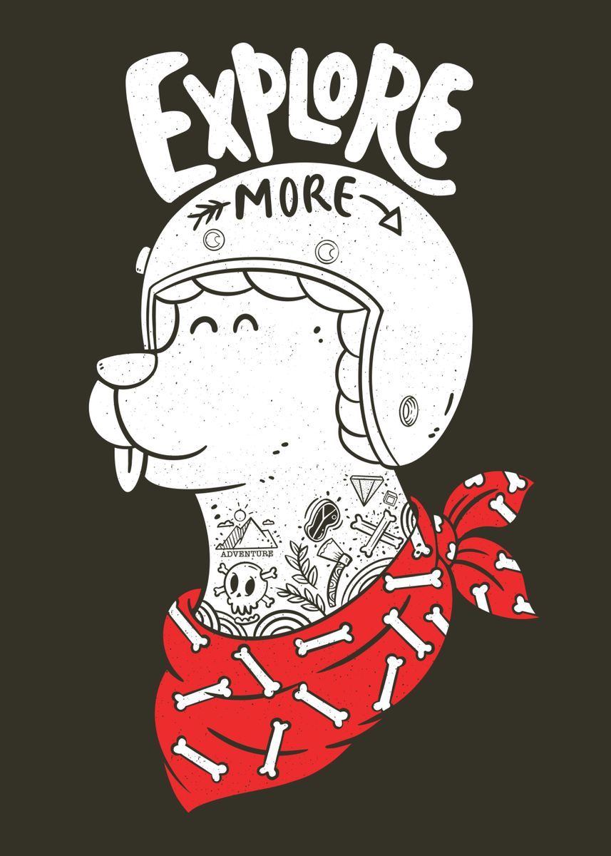 'Explore More' Poster, picture, metal print, paint by ArtThree Studio ...