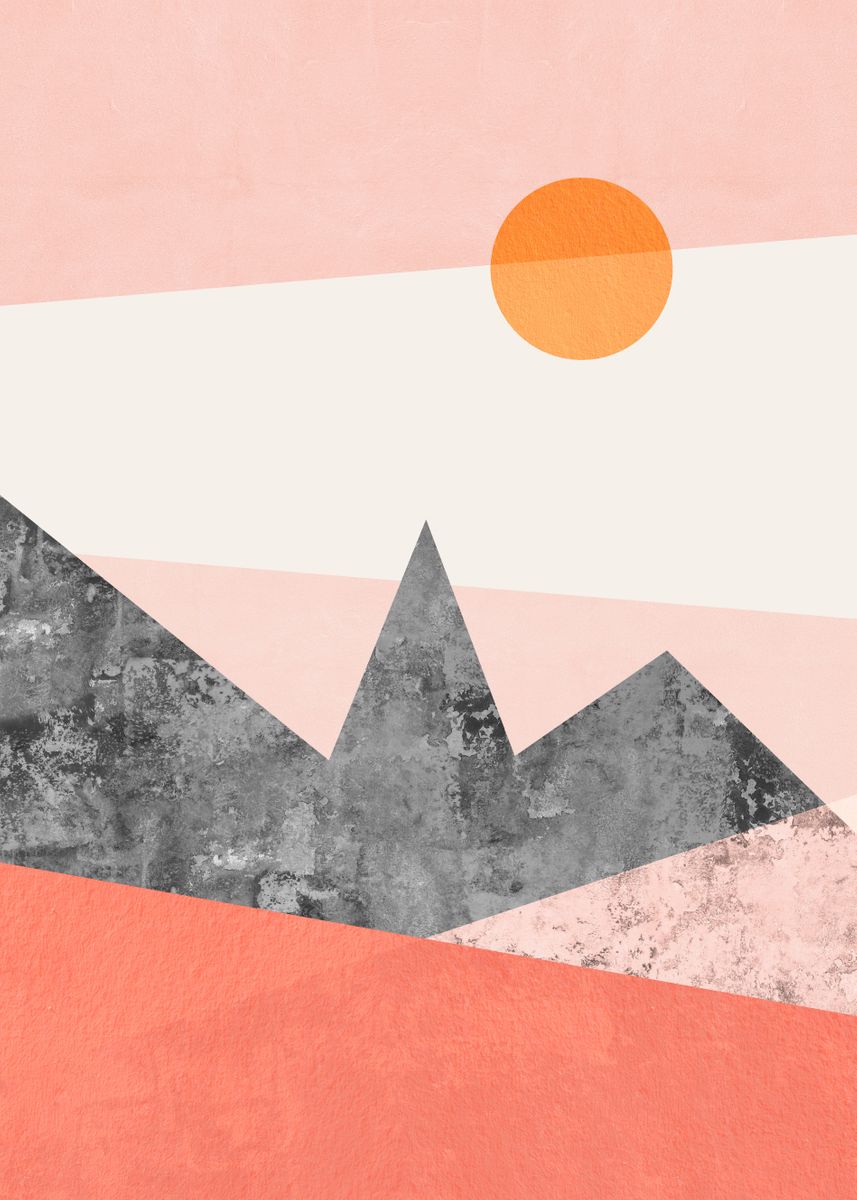 'Landscape collage A1' Poster, picture, metal print, paint by Vitor ...