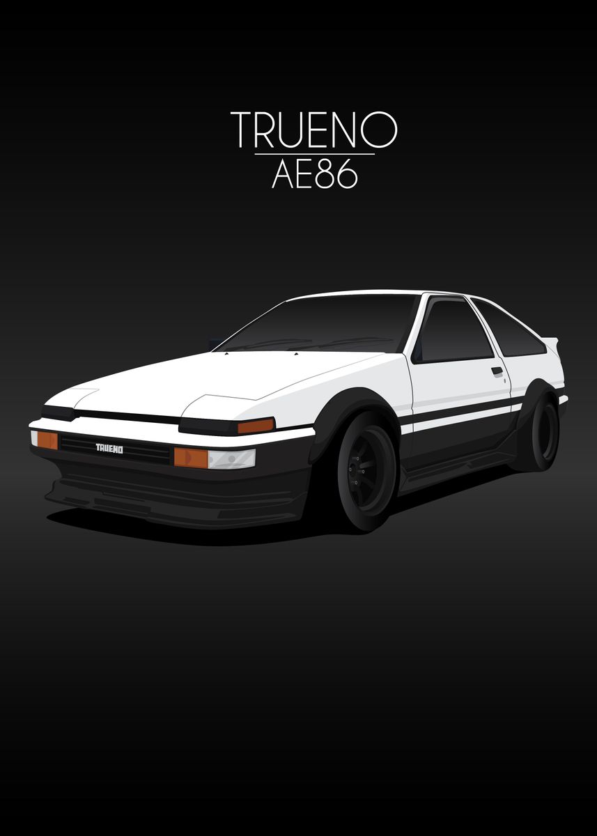'Toyota AE86' Poster, picture, metal print, paint by Ahmad Nur Ihsan ...