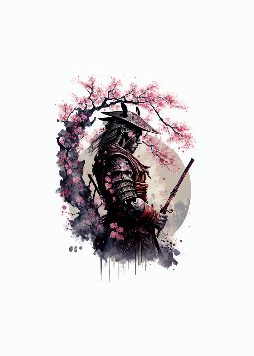 'Samurai' Poster, picture, metal print, paint by Mesh | Displate
